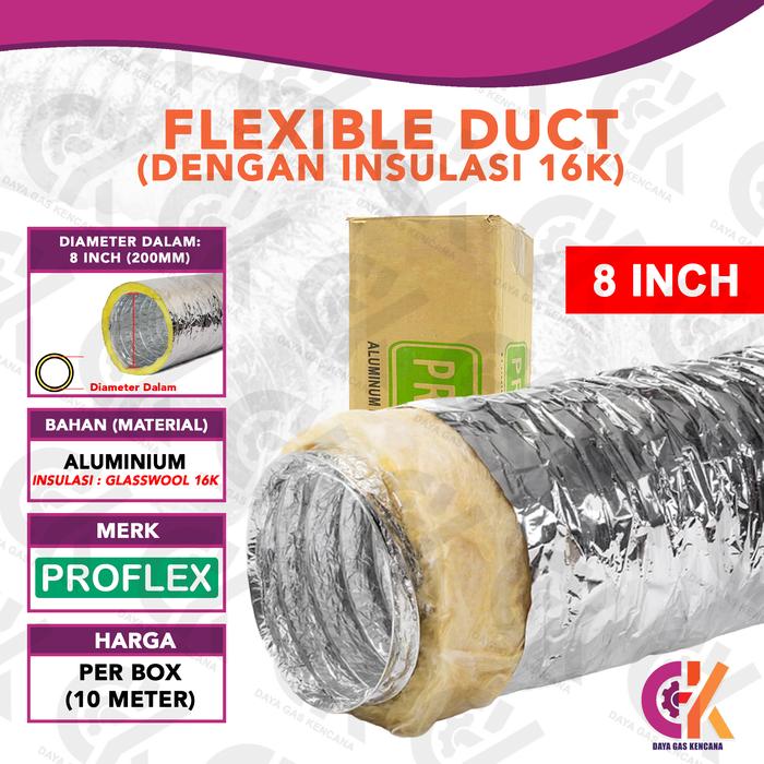 Jual Flexible Duct 8 Inch // Proflex Insulasi Ducting Round 8" inci ...