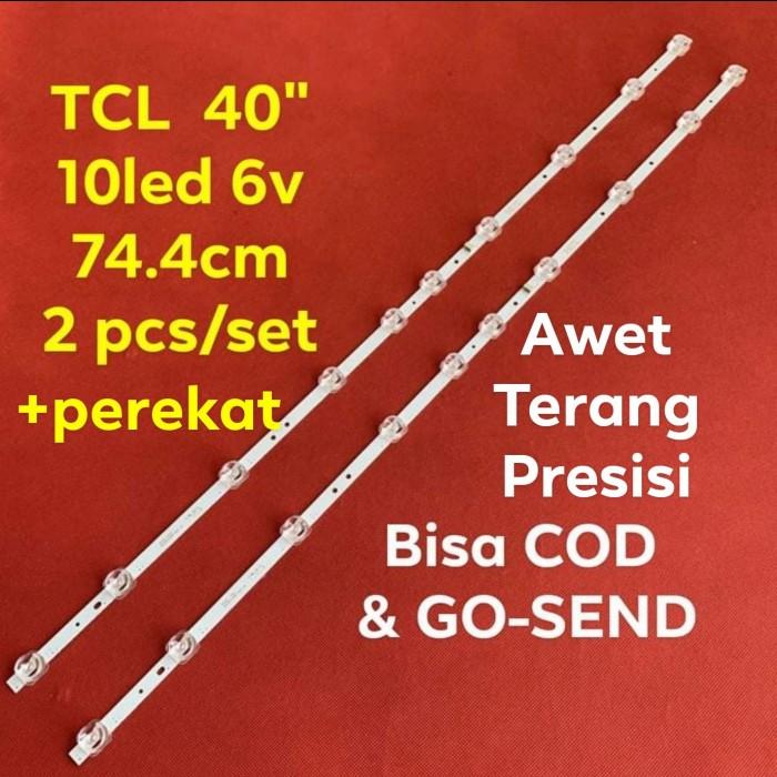 Jual LAMPU LED BL BACKLIGHT TCL TV 40 10LED 6V L40D3000B 40HR330 40B6 ...