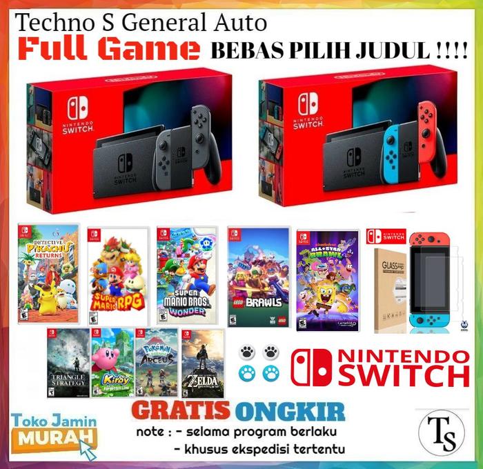 Jual Nintendo Switch V2 Console Full Game - neon , 128gb - Jakarta ...