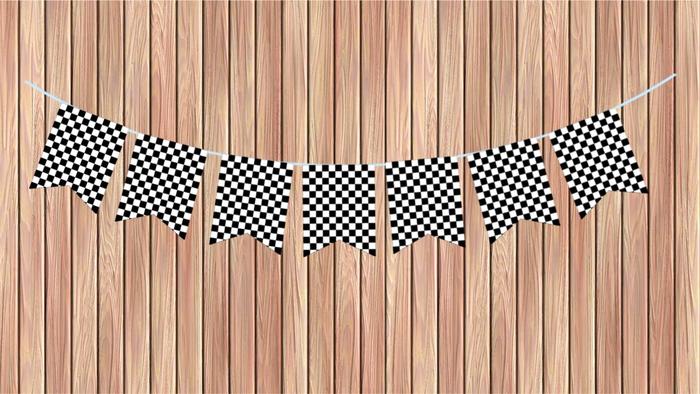 Jual Flag Bunting Bendera Birthday Ulang Tahun - Racing Balap Car KOTAK ...
