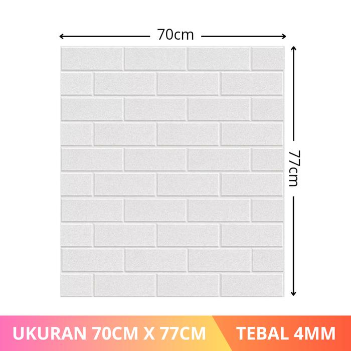 Jual Wallpaper Dinding 3D Foam Wall Panel Bata 70cm x 77cm Tebal 5mm ...