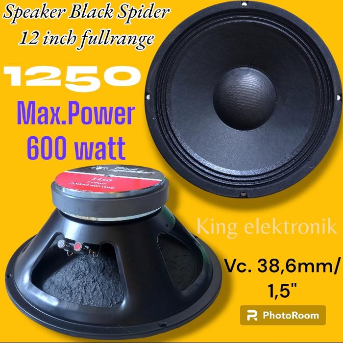 Jual speaker 12 inch full range black spider 1250 original - Kota ...