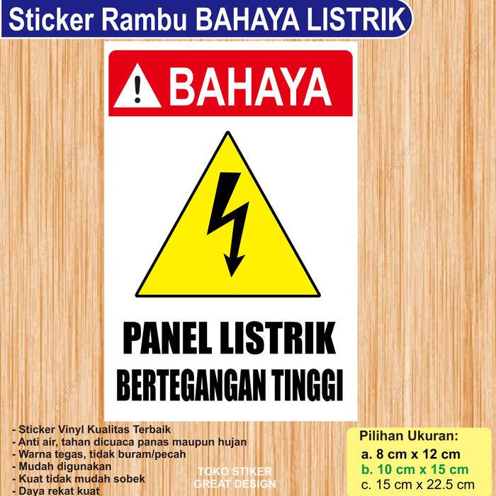 Jual Sticker Stiker Sign K3 Bahaya Panel Listrik Tegangan Tinggi - 15 ...