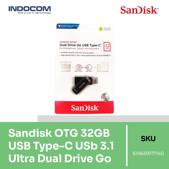 Jual FLASHDISK UFD SANDISK ULTRA 32GB OTG USB TYPE C G46 - Kab ...