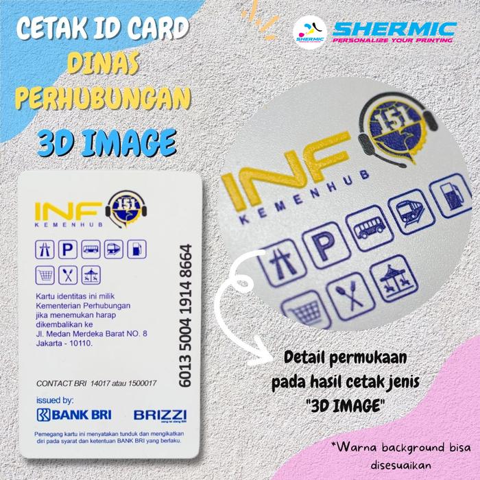 Promo Cetak Custom Print UV Desain ID CARD KEMENTRIAN PERHUBUNGAN Name ...