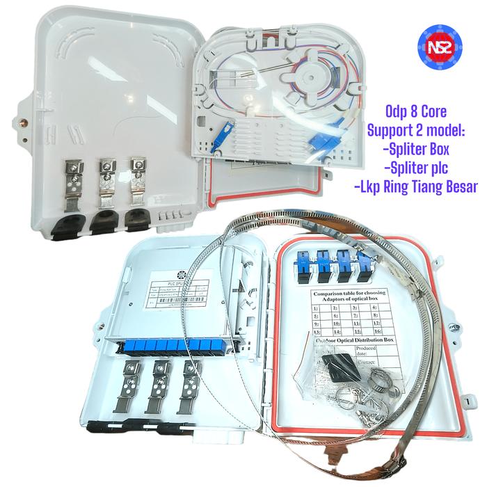 Jual odp 8 core lengkap spliter / odp 8 core lengkap passive splitter ...