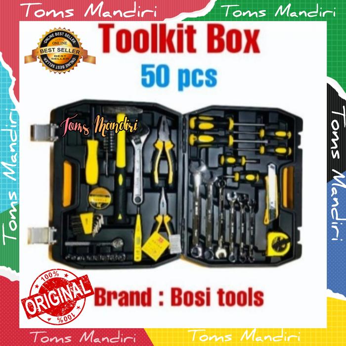 Jual Multipro - Tool Kit Set 50 pcs Electric Tool Set BOSI Tools ...