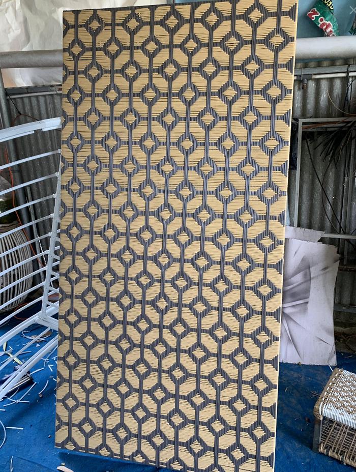 Jual [Sample] Custom Rattan Syntetic Panels Ceiling Fasad | Rotan ...
