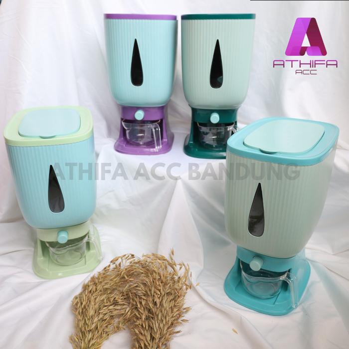 Jual Dispenser Beras 12 Liter / Tempat Beras 12 Liter - Trilins Toska10 ...