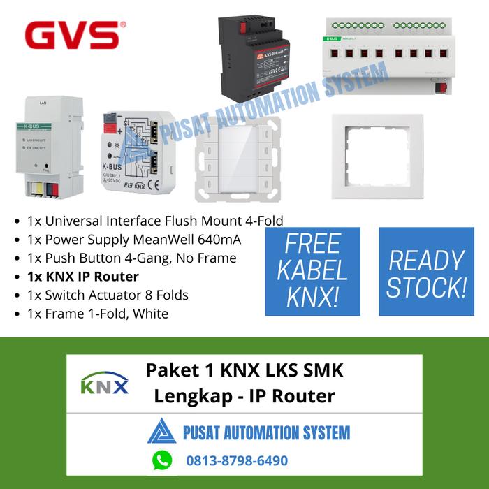 Jual Paket 3 KNX LKS SMK Lengkap IP Router UI Flash Mounted PSU ...