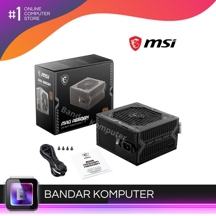 Jual Power Supply MSI MAG A650BN 650Watt - PSU Bronze 80+ 650W ...