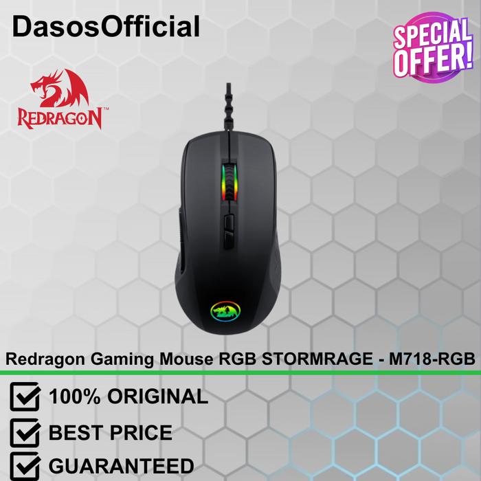Jual Redragon Gaming Mouse RGB STORMRAGE - M718-RGB - Jakarta Utara ...