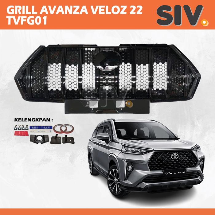 Jual Grill Depan Front Grill Avanza Veloz 2022 2023 IMPORT Black Glossy ...