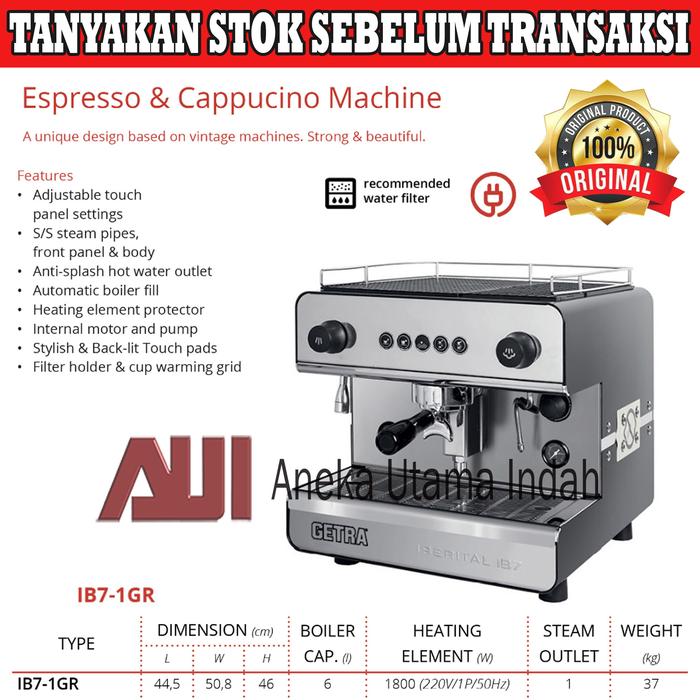 Jual IBERITAL IB7-1GR ESPRESSO & CAPPUCINO MACHINE / MESIN KOPI SEMI ...