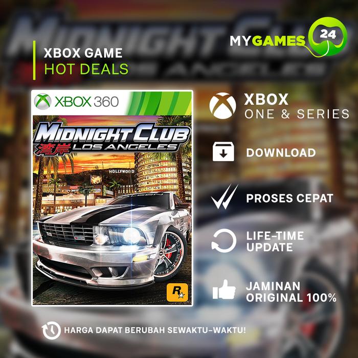 Jual Midnight Club Los Angeles Complete xbox one series X|S game - Kota ...