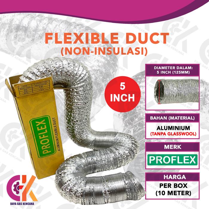 Jual Flexible Duct 5 Inch // Proflex Insulasi Ducting Round 5" inci ...
