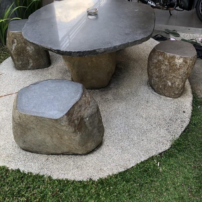 Jual Set meja batu alam + kursi - Kab. Tulungagung - Jaya Marble ...