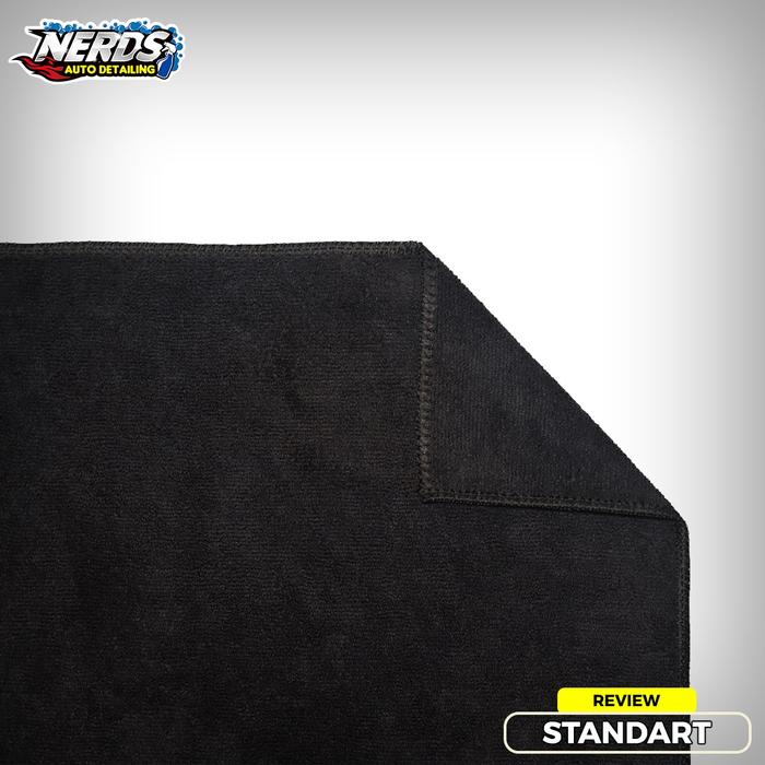 Jual Nerds Black Microfiber kain lap microfiber 40x40 320gsm ...