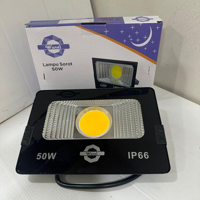 Jual Lampu Sorot Led Floodlight 50W 50 Watt COB Bulat - Kuning ...