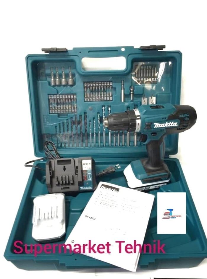 Jual Mesin Bor Baterai Makita 18V DF 488 D005 / Cordless Drill ...