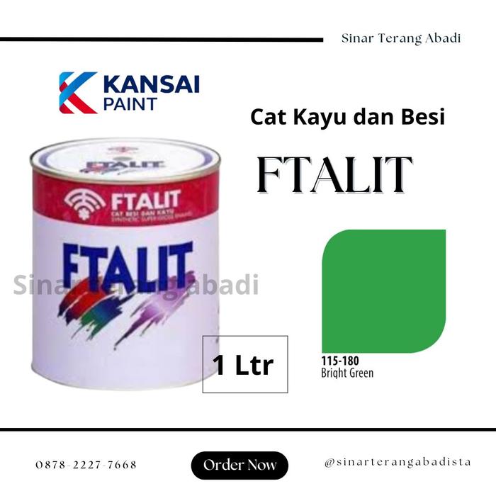 Jual Cat kayu & besi Kansai Paint 1 KG Ftalit 180 Bright Green - Kota ... Jual Cat kayu & besi Kansai Paint 1 KG Ftalit 180 Bright Green - Kota ...