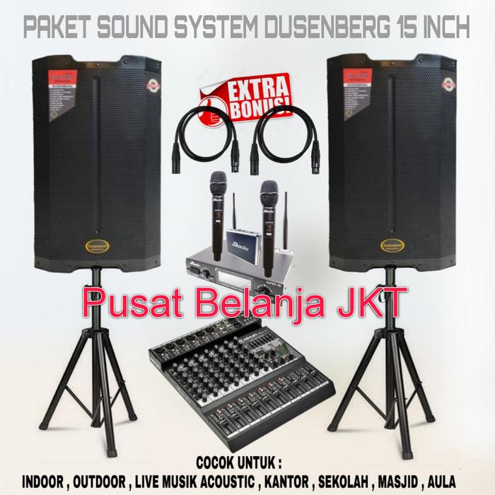 Jual Paket Sound System Outdoor Indoor Speaker Dusenberg 15 Inch ( SET ...