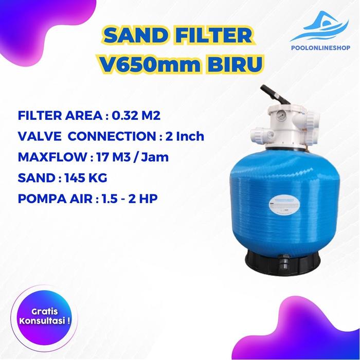 Jual Sand Filter V650mm 26Inch BIRU / Filter Kolam Renang V 650mm 26 ...