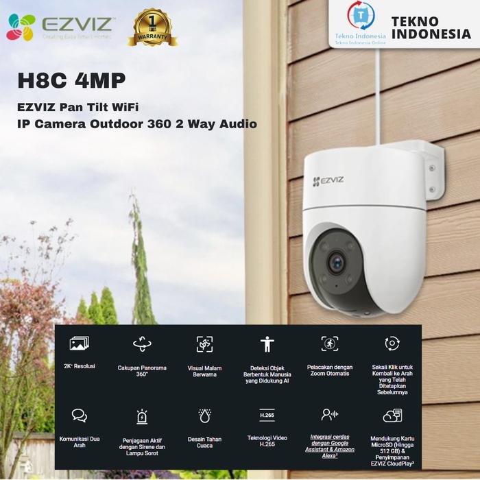 Promo EZVIZ H8C 4MP Pan Tilt WiFi IP Camera 360 2 Way Audio Rotate ...