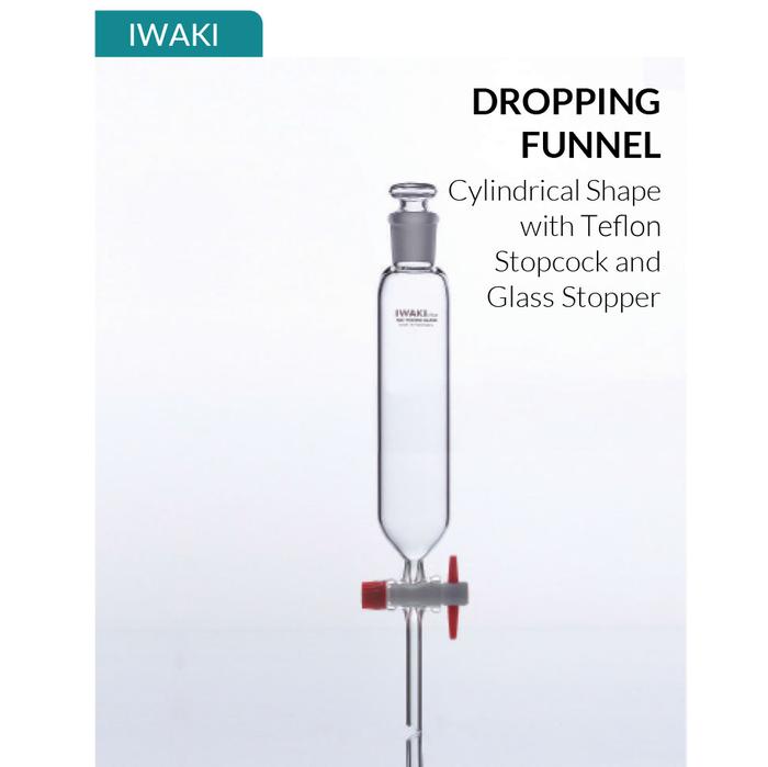 Jual DROPPING FUNNEL 500mL cylindrical shape w/teflon stopcock corong ...