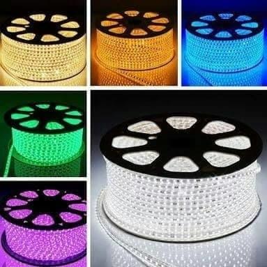 Jual Led Strip Selang 5050 Jepit AC 220V Indoor dan Outdoor 100 Meter ...