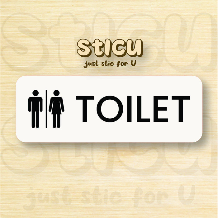 Jual SIGN STICKER TOILET WC - STIKER RAMBU TOILET KAMAR MANDI PINTU ...
