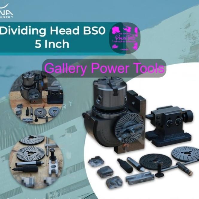 Jual Dividing Head kepala pembagi 5 inch pembuat gear lengkap clow ...