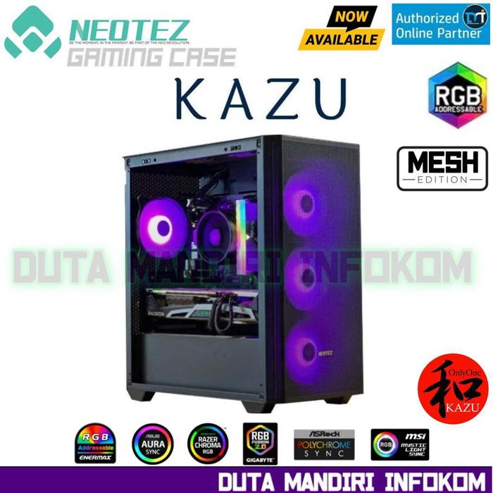 Promo NEOTEZ KAZU - ARGB Mesh Tempered Glass Mini Tower m-ATX Gaming Case Cicil 0% 3x - Jakarta ...