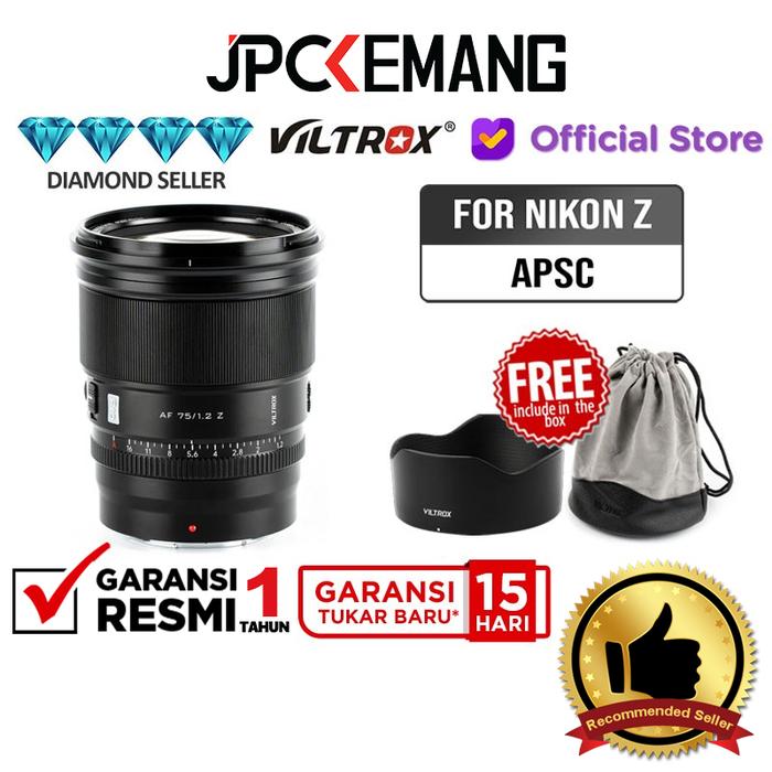 Promo Viltrox AF 75mm f1.2 Z PRO for Nikon APSC Viltrox 75 mm f/1.2 RESMI Cicil 0% 3x - Jakarta ...