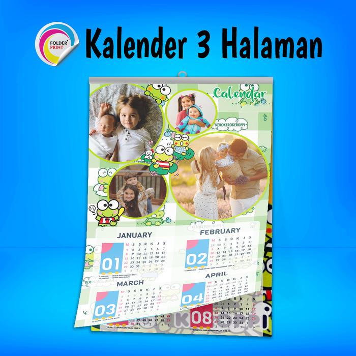 Promo Cetak Kalender Dinding 3 Lembar Halaman Custom Desain - KD-06 ...
