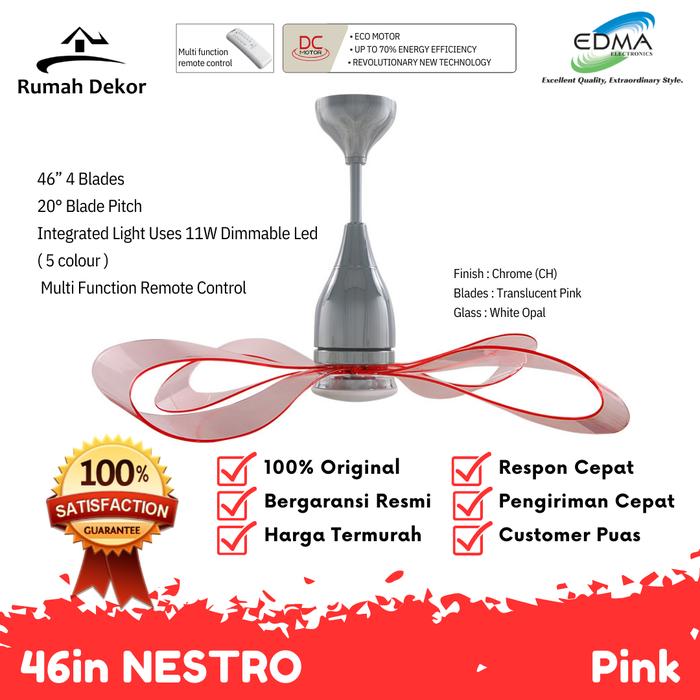 Jual Kipas Angin Plafon MT Edma 46in NESTRO Motor DC Remote Control ...