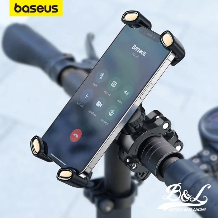 Jual BASEUS Quad Lock Phone Holder Sepeda & Motor QUICK TO TAKE ...