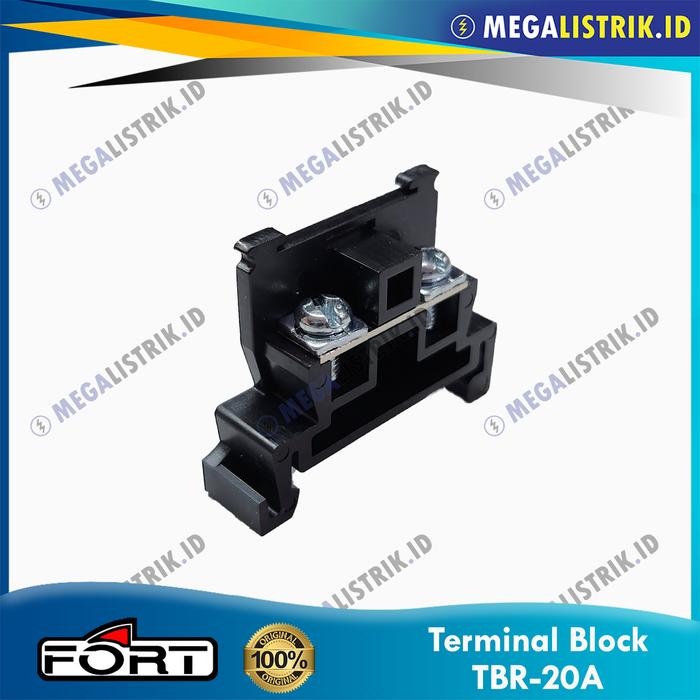 Jual Fort Terminal Block TBR-20A / TEND Blok 20 Ampere Din Rail CBR-20 ...