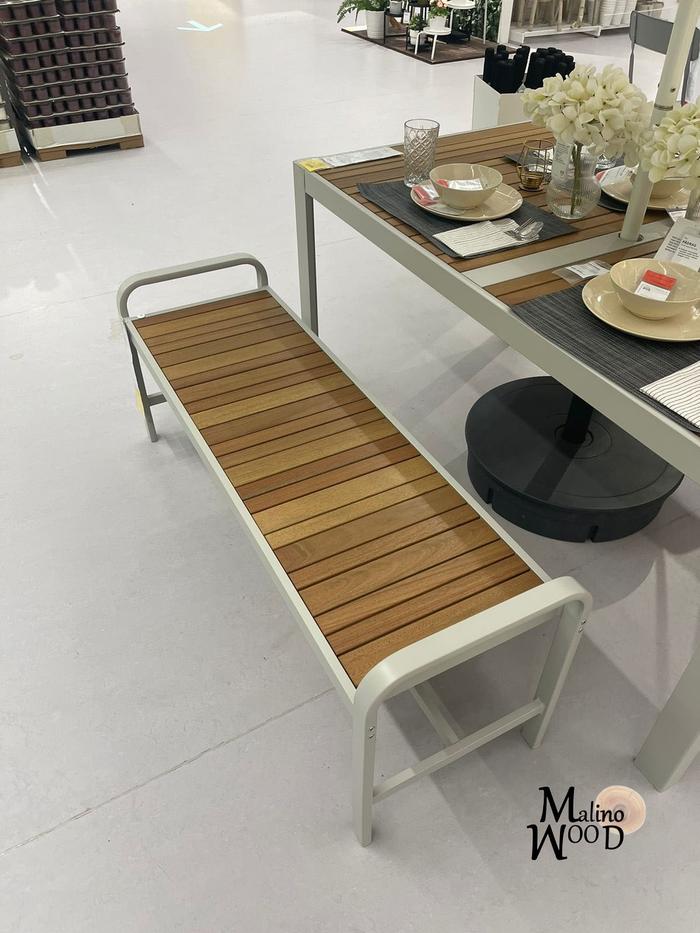 Jual Bench bangku besi minimalis kayu ulin outdoor taman - Kota ...