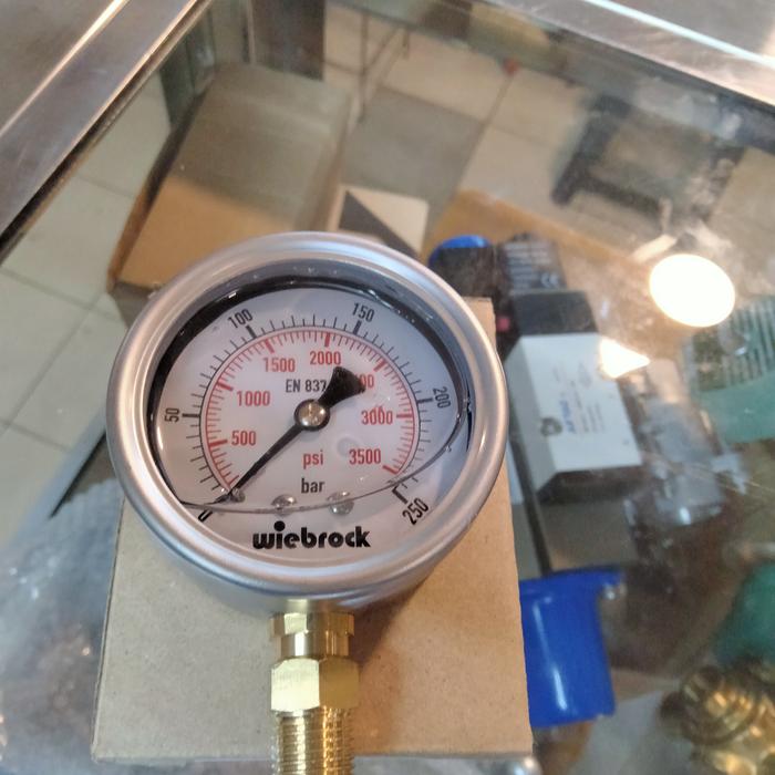 Jual Pressure gauge WIEBROCK 250BAR size 2 1/2" Type Raket 1/4 ...
