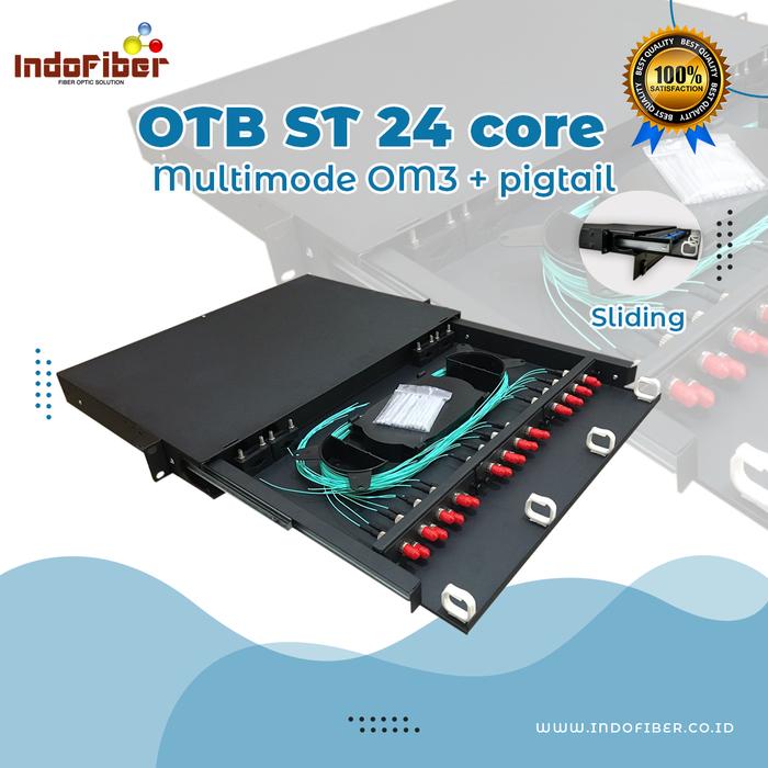 Jual INDOFIBER OTB 24 core ST Multimode OM3 rackmount sliding + Pigtail - Jakarta Pusat - TOKO ...