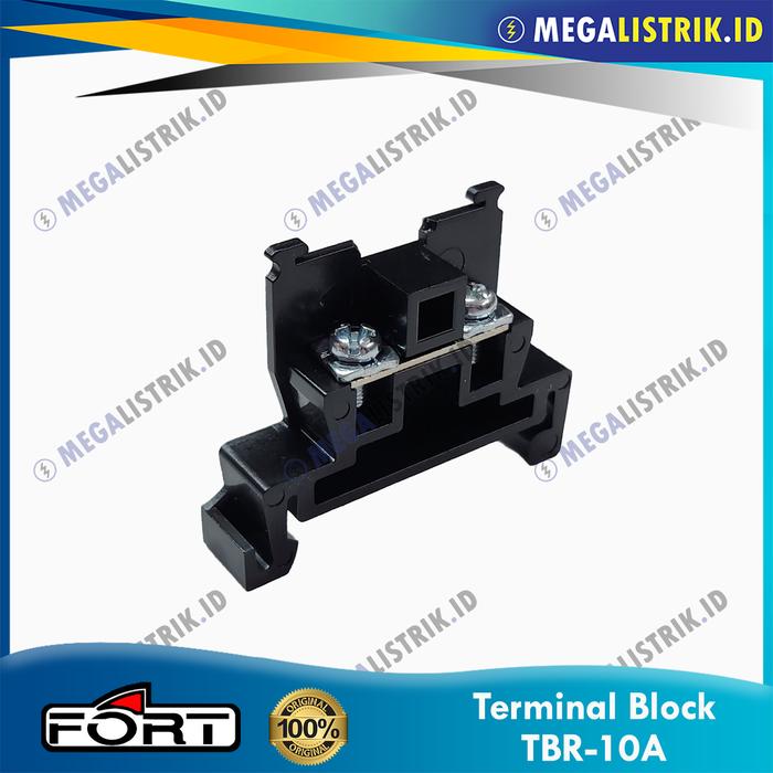Jual Fort Terminal Block TBR-10A / TEND Blok 10 Ampere Din Rail CBR-10 ...