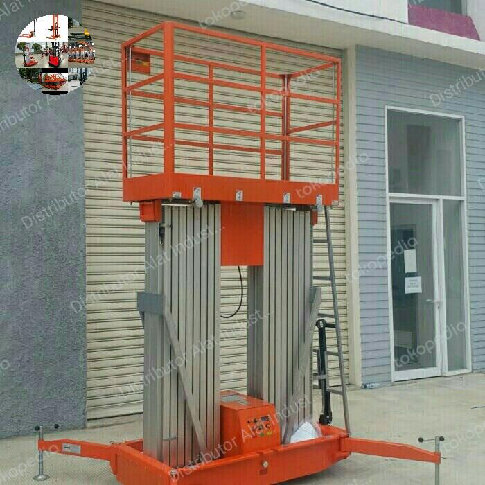 Jual Alumunium Work Platform Tangga Hidrolik GTWY Dual Mast 12 Meter ...