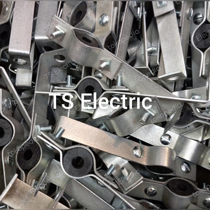 Jual Klem L Besar / Klem Kabel BC / Klem L Tower + Karet Bahan Besi ...