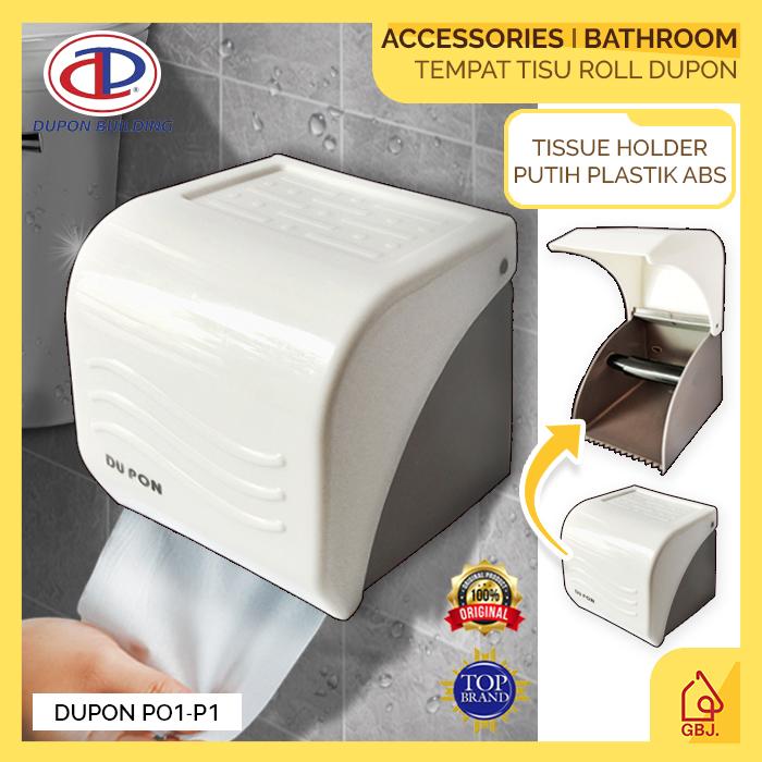 Jual TEMPAT TISSUE ROLL TOILET DINDING PUTIH PLASTIK DUPON / TEMPAT ...