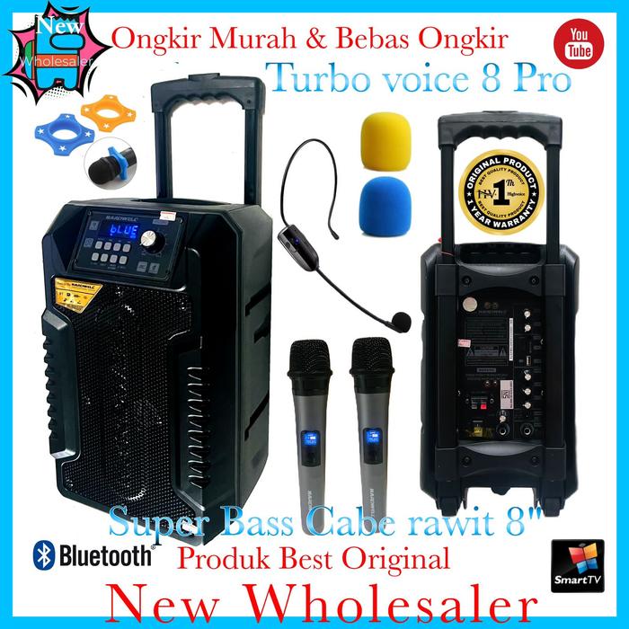 Jual speaker aktif portable sound Hardwell turbovoice 8 Pro 8 inch original - Jakarta Barat ...