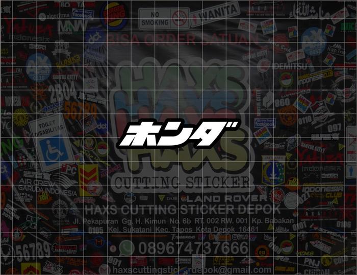Jual Cutting Sticker Tulisan Honda Jepang Ukuran 5x1 Cm 2 Warna - Putih ...