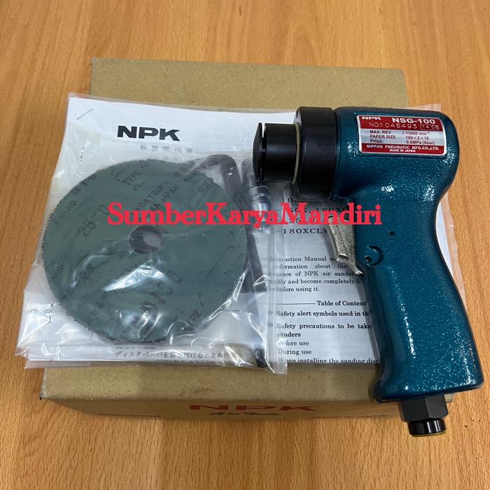 Jual NPK Air Sander NSG-100 (4"/100MM) / Mesin Amplas Pneumatic NPK NSG-100 - Jakarta Barat ...