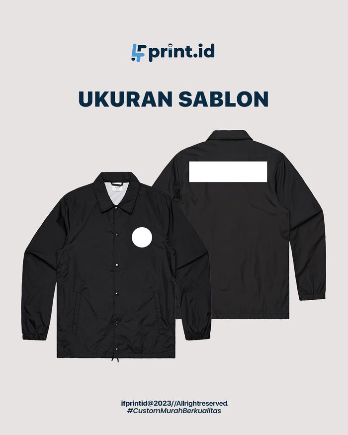 Jual JAKET COACH CUSTOM SATUAN | JACKET PARASUT SABLON | JAKET ...