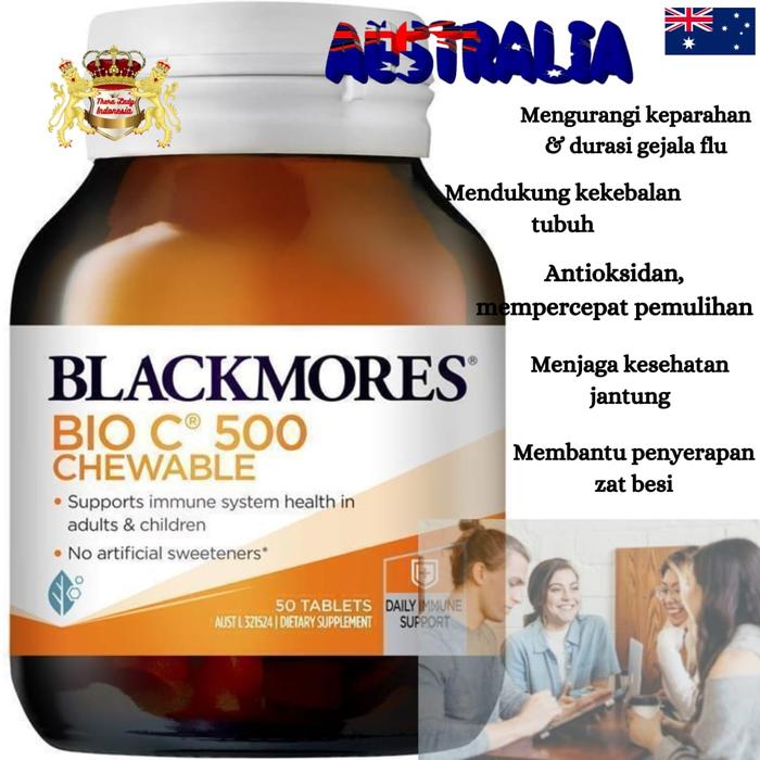 Jual Blackmores Bio C 500mg Chewable Vitamin C Immune Support 50 ...